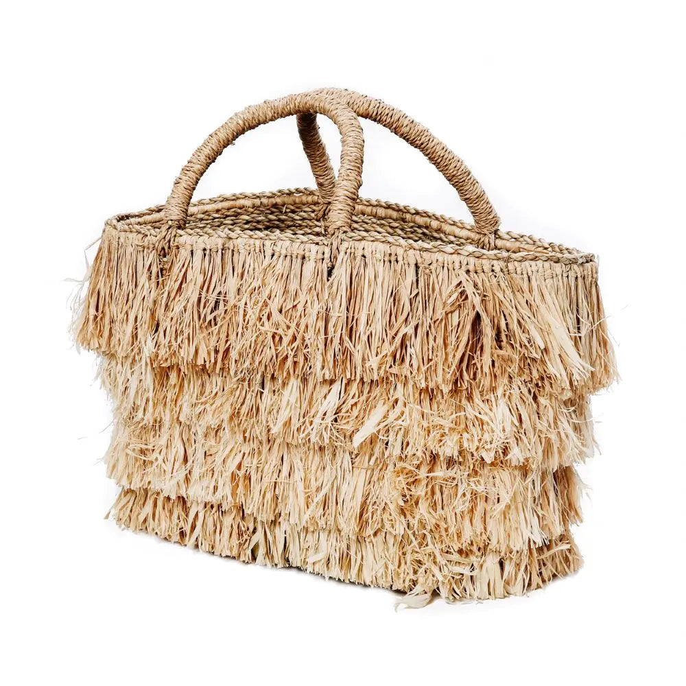 Panier Raphia Bahamas Naturel - Coussin Dorsey